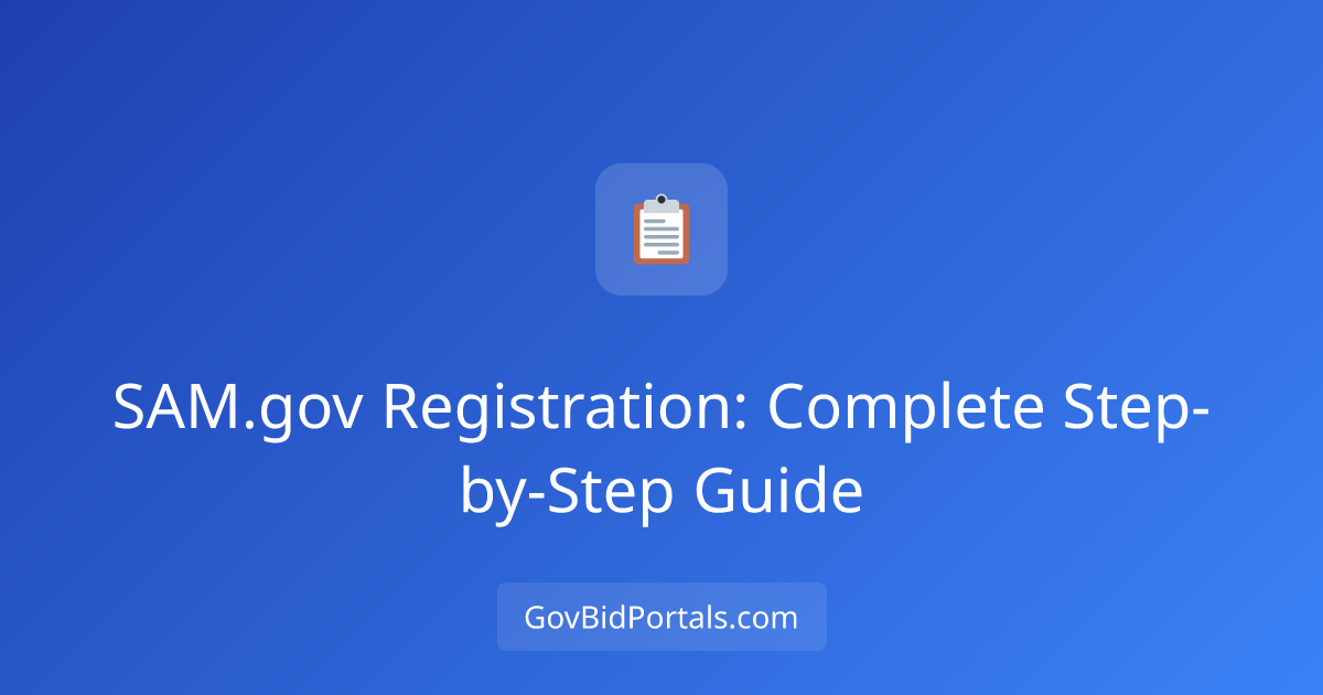 SAM.gov Registration: Complete Step-by-Step Guide for 2026 ...