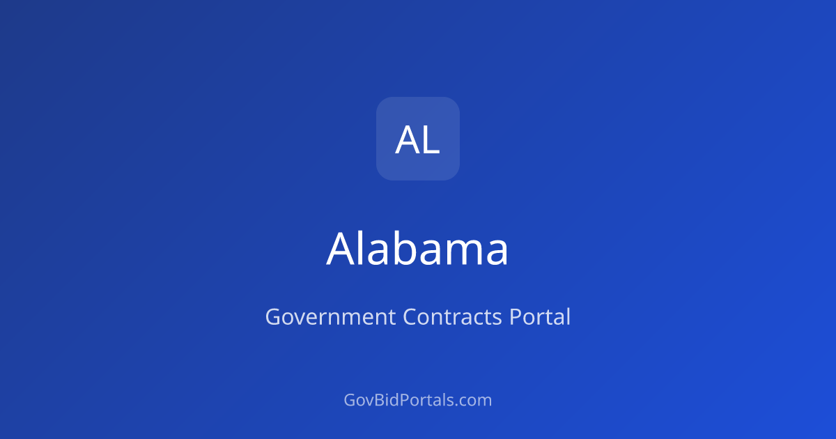 Alabama Government Contracts Portal | GovBidPortals
