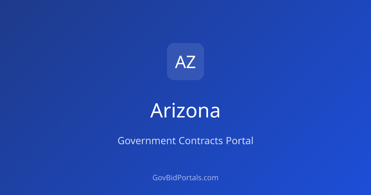 Arizona Government Contracts Portal | GovBidPortals