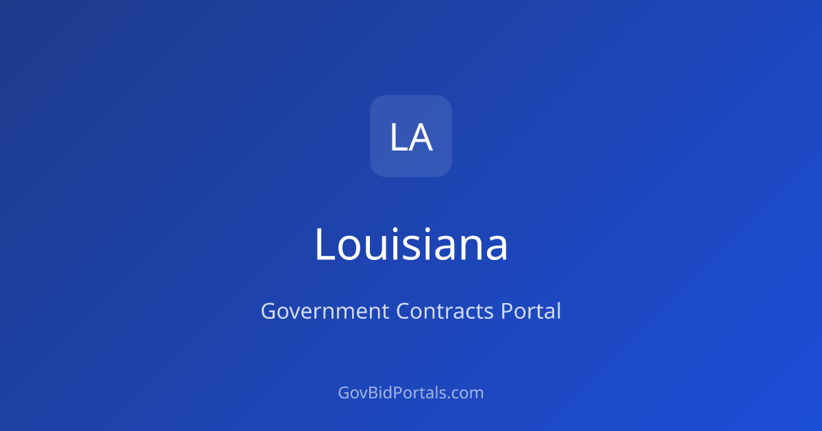Louisiana Government Contracts Portal | GovBidPortals