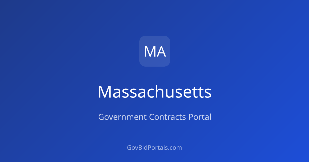 Massachusetts Government Contracts Portal | GovBidPortals