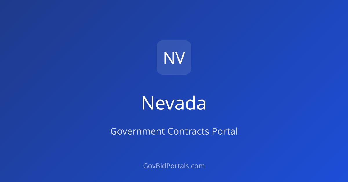 Nevada Government Contracts Portal | GovBidPortals