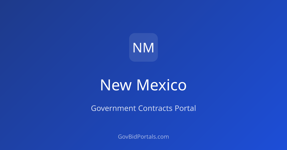 New Mexico Government Contracts Portal | GovBidPortals