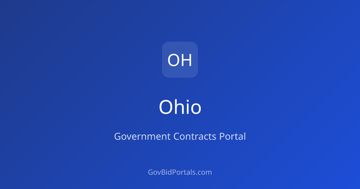 Ohio Government Contracts Portal | GovBidPortals