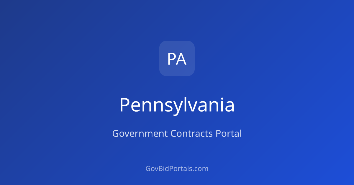 Pennsylvania Government Contracts Portal | GovBidPortals